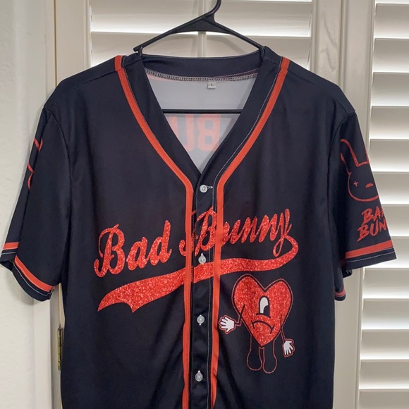 Tops | Bad Bunny Glitter Jersey | Poshmark